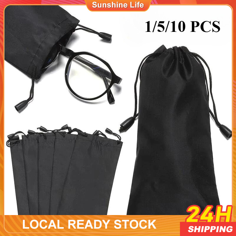 10PCS Glasses Bags Waterproof Drawstring Dustproof Pouch Sunglasses ...