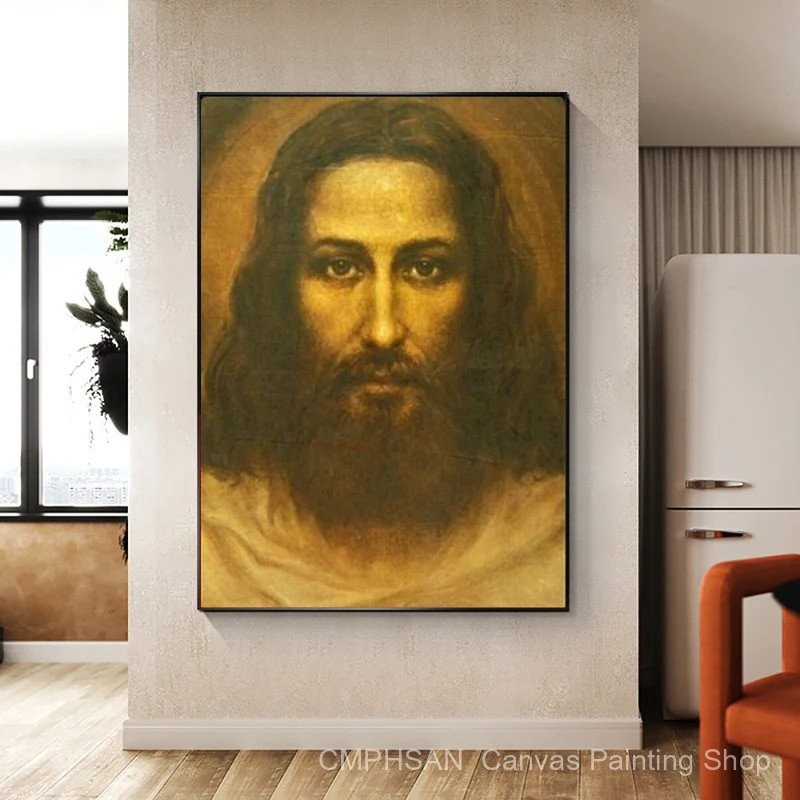 Real Face of Jesus Christ Canvas Painting Christian Jesus Face Shroud ...