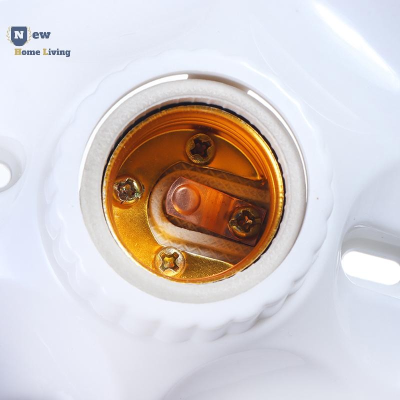 NHL> E27 LED Light Bulb Holder Round Square Fitting Socket with US Plug ...