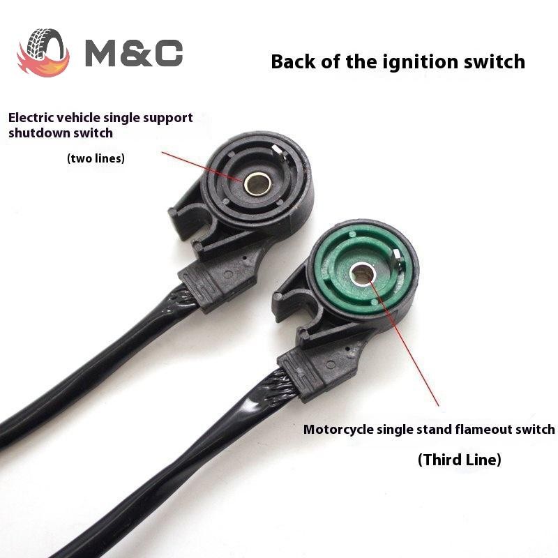 M&C 1 Piece Motorcycle Side Foot Kick Stand Support Sensor Kickstand ...