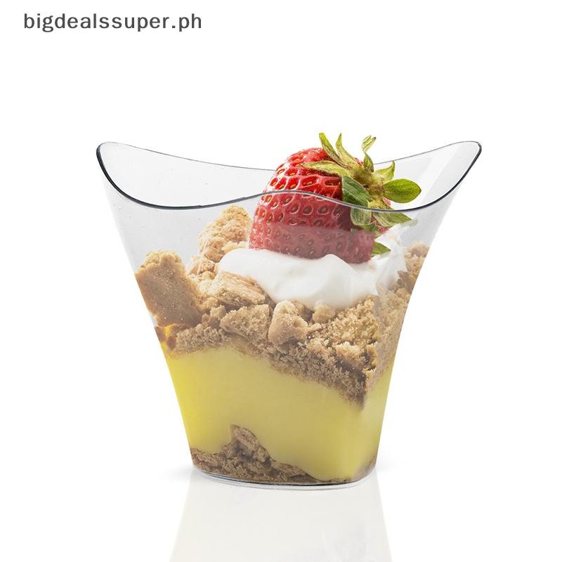 Pro 20pcs 100ml Disposable Plastic Dessert Cups Birthday Transparent ...