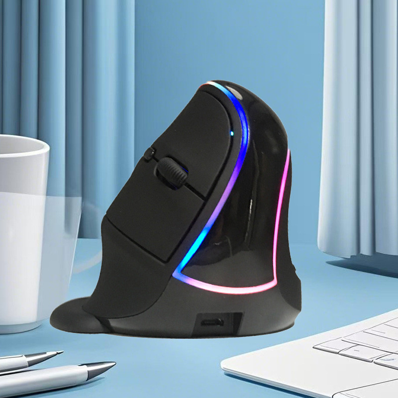 TC Rechargeable Vertical Wireless Mouse Three-Mode Mouse Ergonomic ...
