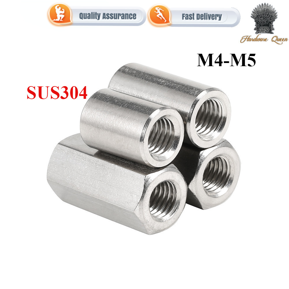 【1QP2】SUS304 Stainless Steel Lengthen Hexagon Coupling Nut Internal ...