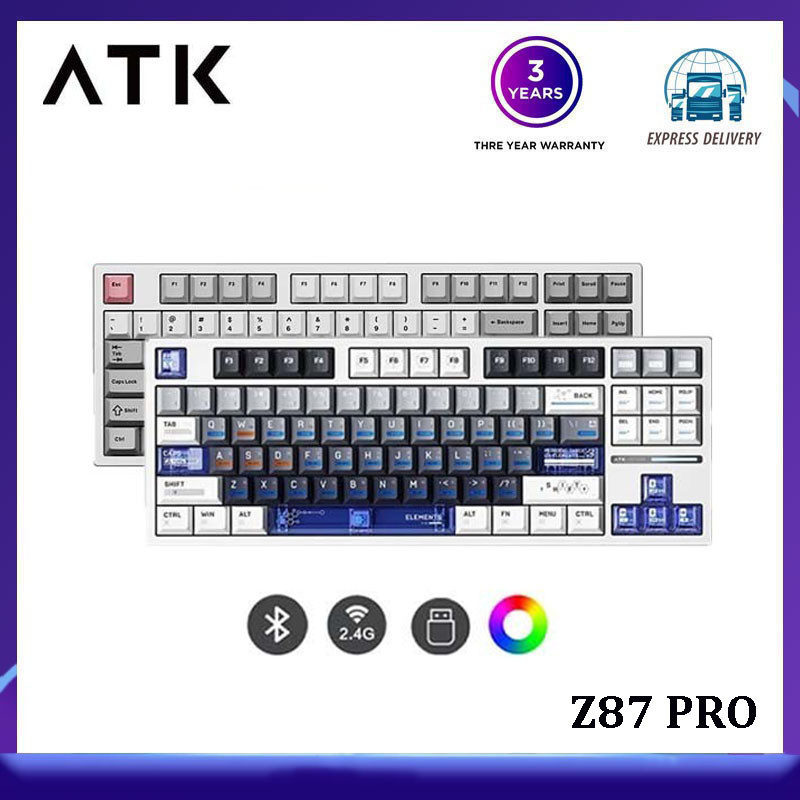 ATK Z87 PRO three mode semi aluminum mechanical keyboard, customized game keyboard, gateway ...
