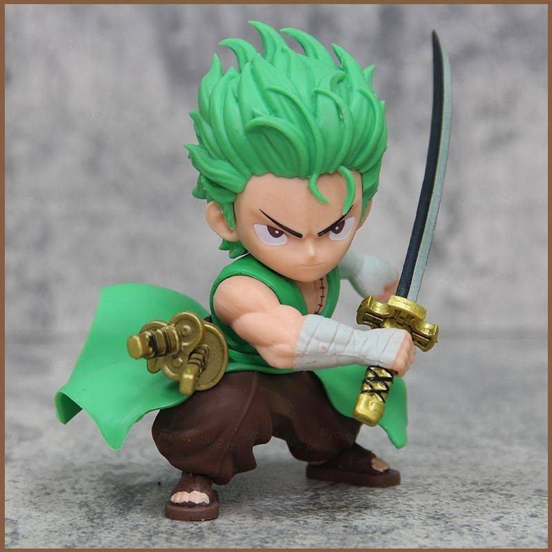 sy ONE PIECE Action Figure Roronoa Zoro Q version weapons Model Dolls ...