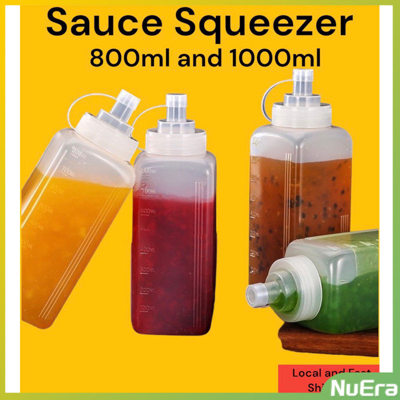 NuEra 800ml/1000ml Sauce Syrup Squeezer for thick sauce wide opening ...