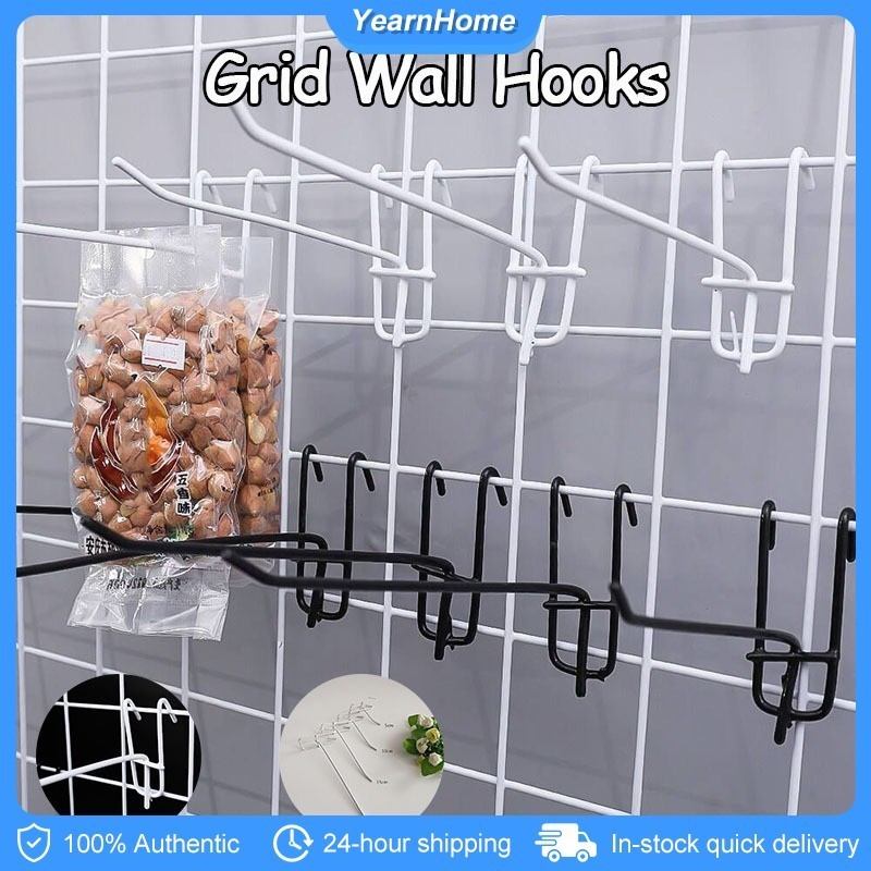 10Pcs Metal Mesh Panel Hangers Mesh Wall Hook Door Supermarket Holder ...