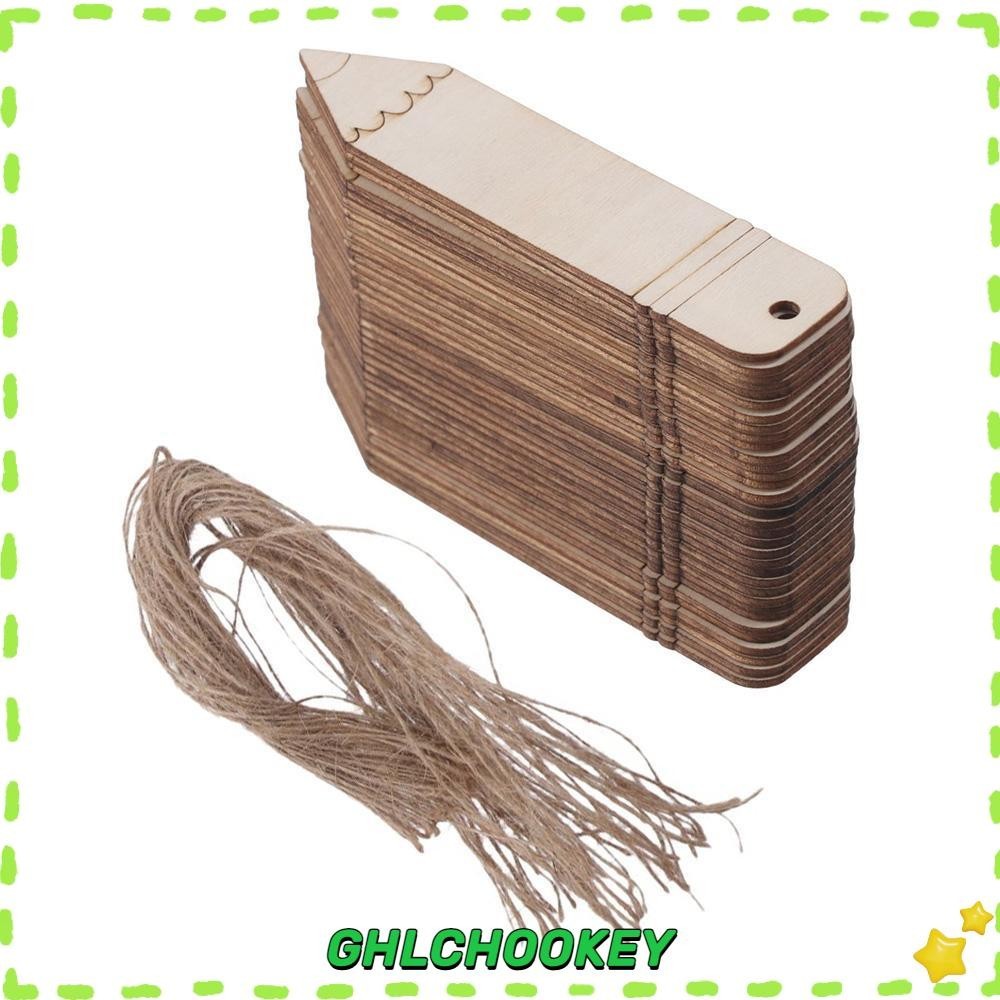 GHLCHOOKEY Pencils Cutouts, Wood 4.7inch Pencil Name Tags, Gift Tags ...