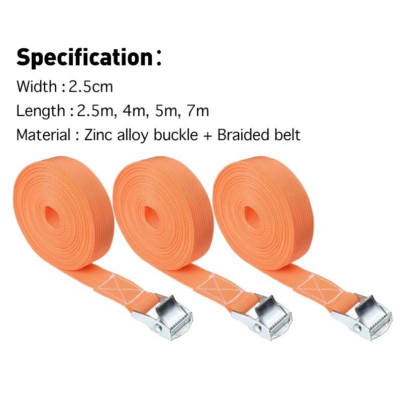 Adjustable 4/6/8/10M Ratchet Tie Down Cargo Lashing Belt Heavy Duty ...