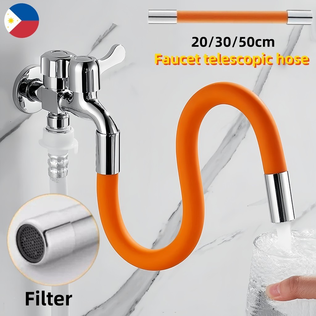 Kitchen faucet extension tube Bathroom 360° rotating curved faucet ...