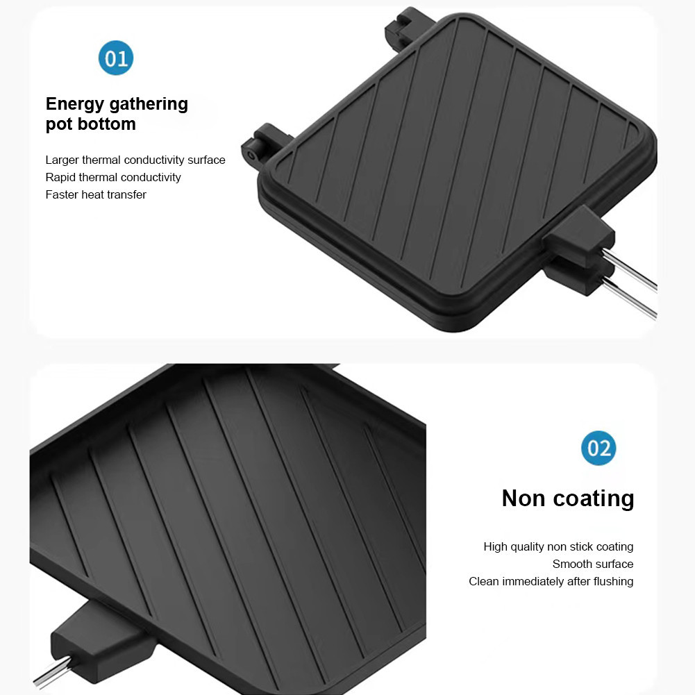 Sandwich baking pan double-sided frying pan bread toast mold non-stick ...