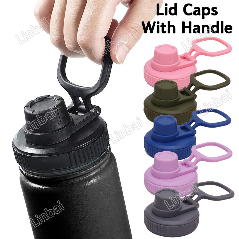 LINBAI Flask Tumbler Lid Cap with Handle Water Bottle Replacement ...