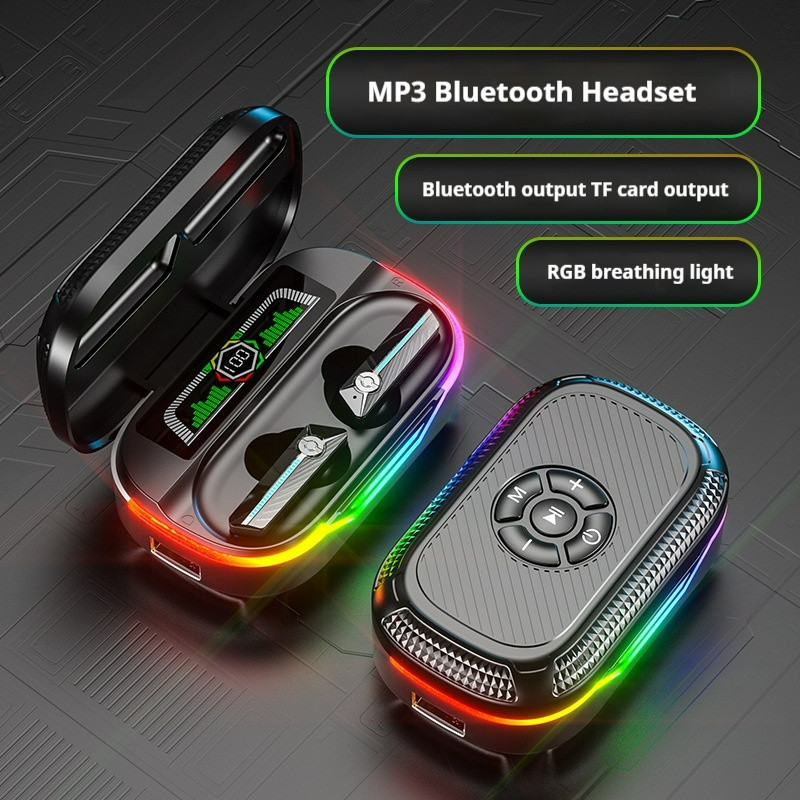 portable MP3 Music Player Bluetooth Headset Earphones With SD Card long ...