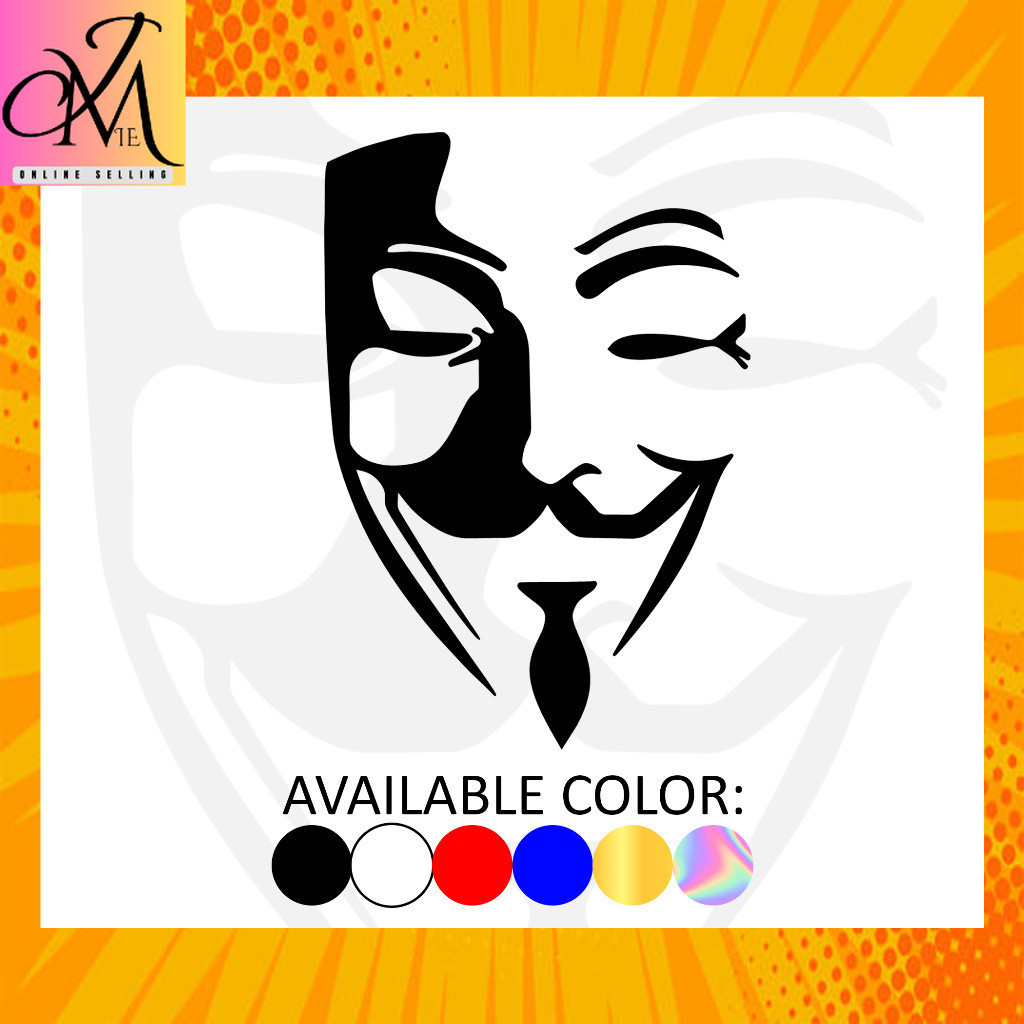 "Anonymous Mask V for Vendetta Hat"-Long lasting Quality Waterproof ...