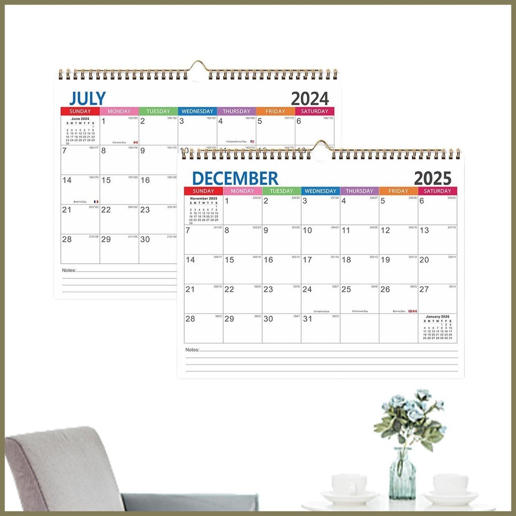 Work Calendar 2024-2025 Large Wall Monthly English Calendar July 2024 ...