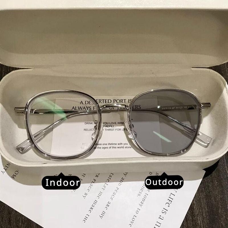 Anti Radiation Photochromic Graded Eyeglasses TR Anti Blue Light Women ...