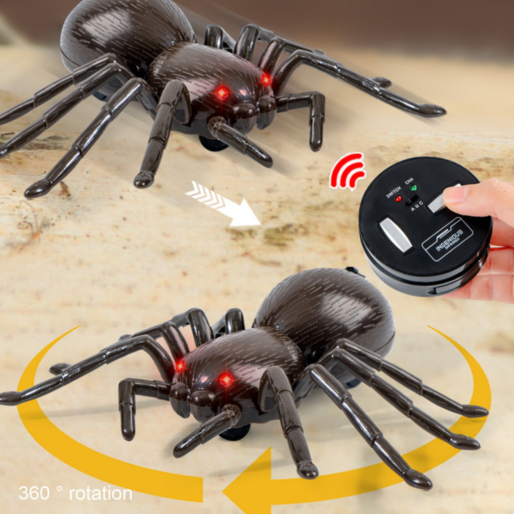 daminglack* Prank Toy Prank Spider Toy Realistic Remote Control Spider ...