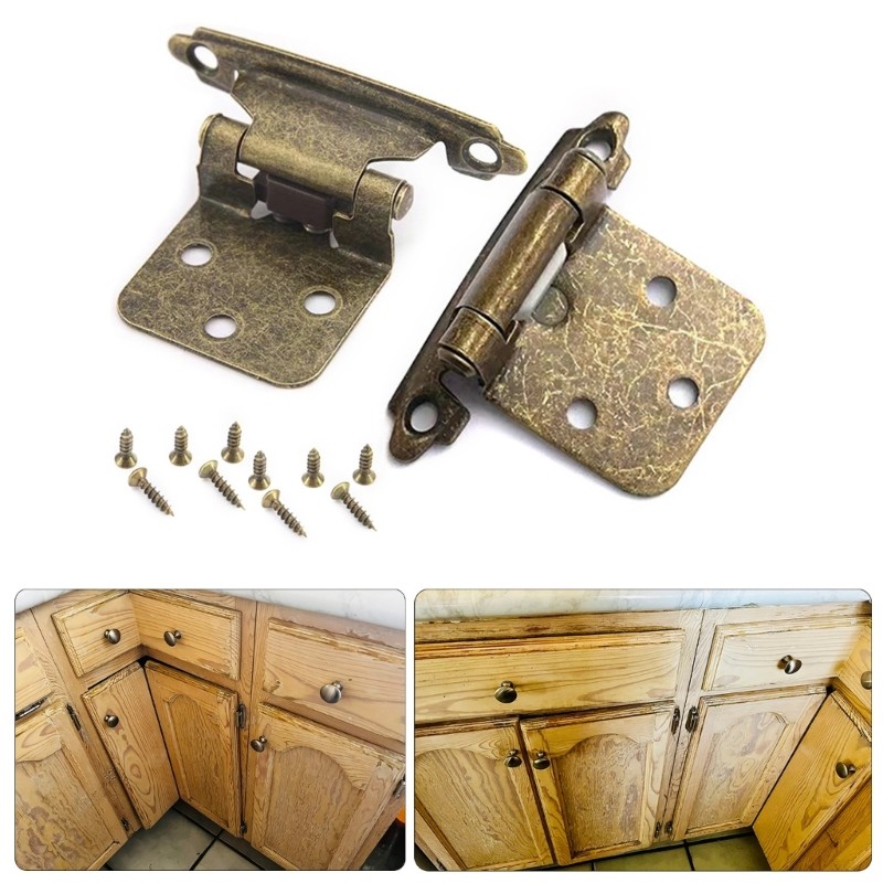 Jin Traditional metal Cabinet Hinges Self Closing Overlay Door Hinges ...