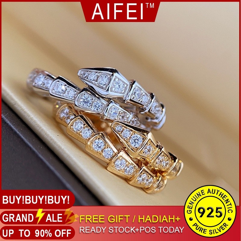 Light Luxury Full Diamond Special-Interest Design AU750 Small Snake ...