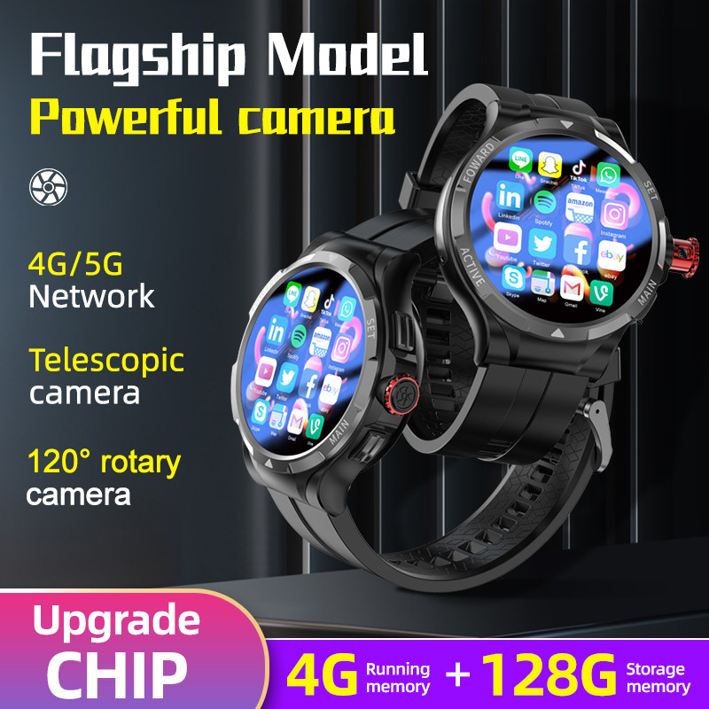 4G Android Smart Watch with SIM Card and WiFi V10 Smart Phone Watch ...