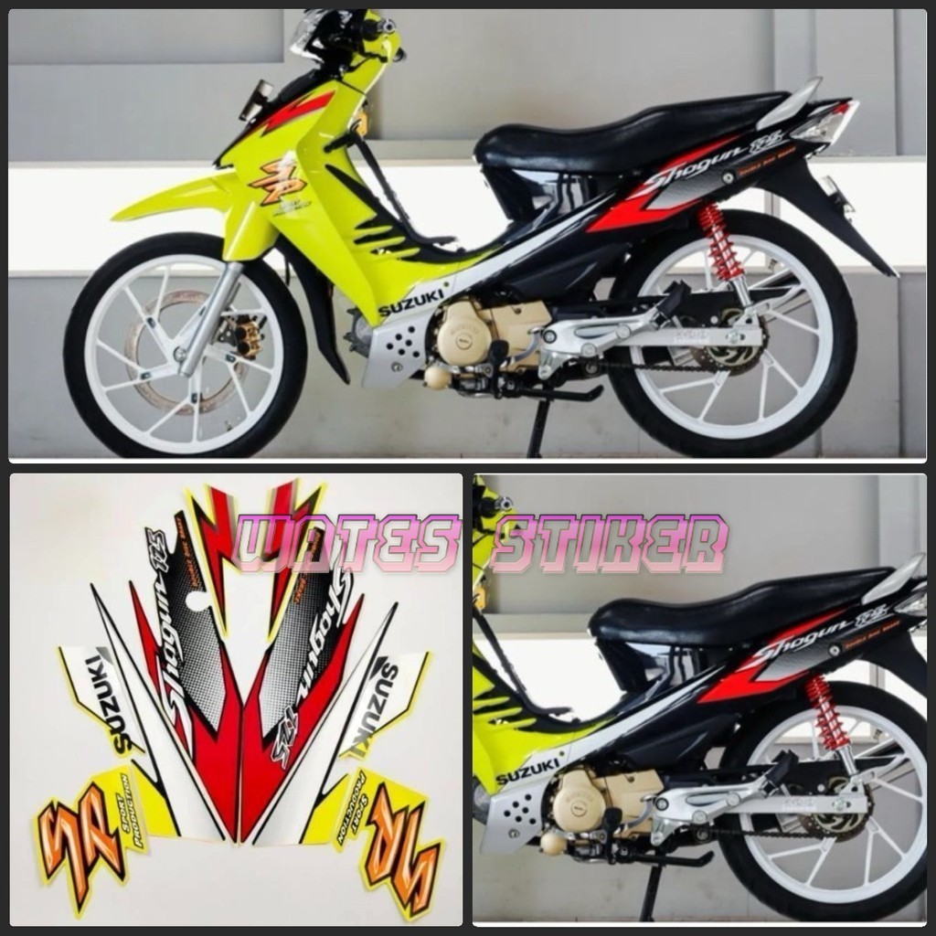 Striping Decal Polet Sticker suzuki shogun sp 125 r 2006 Black Yellow ...