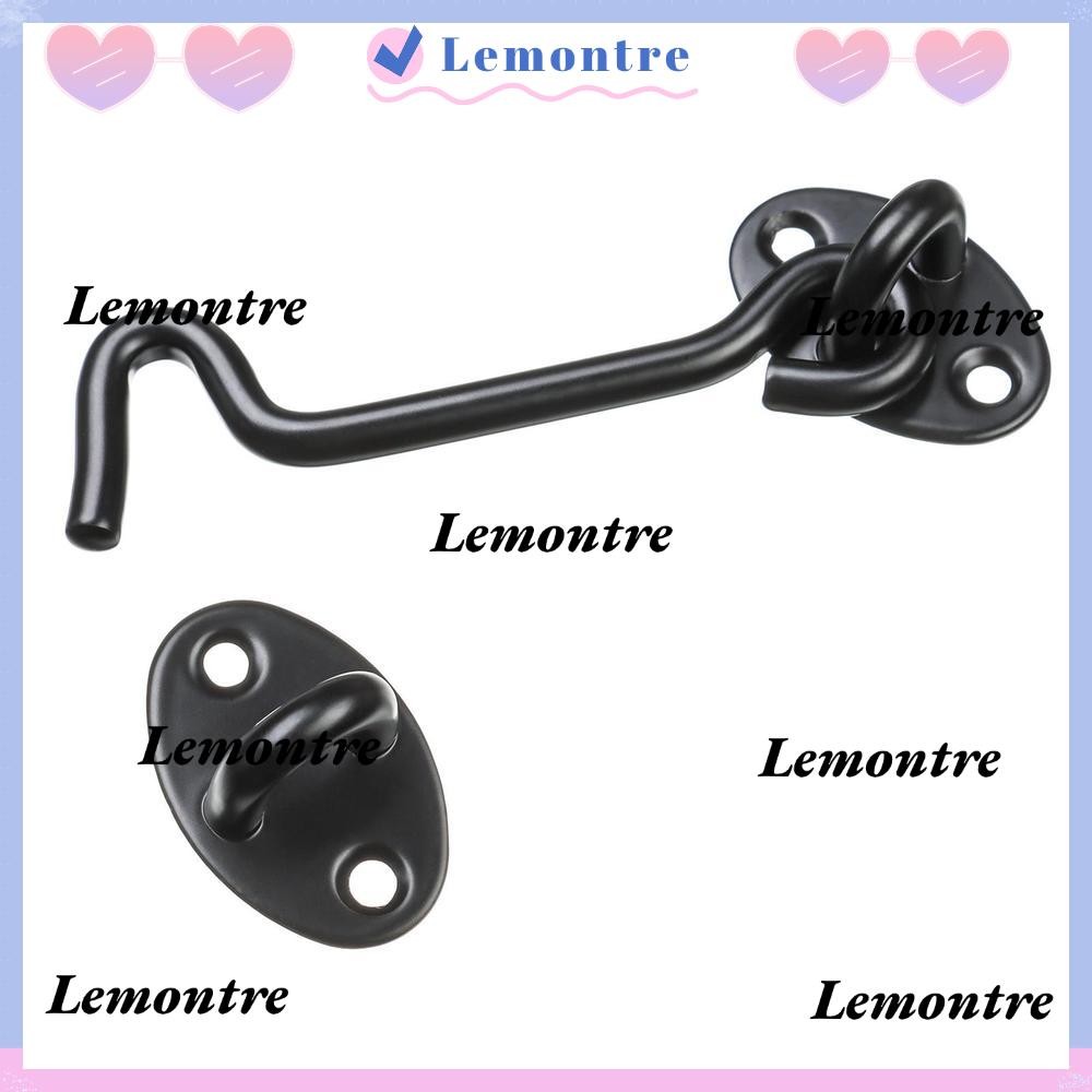 LEMONTRE Barn Door Lock Outdoor Cabinet Hardwar Gate Lock Cabin Hooks 4 ...