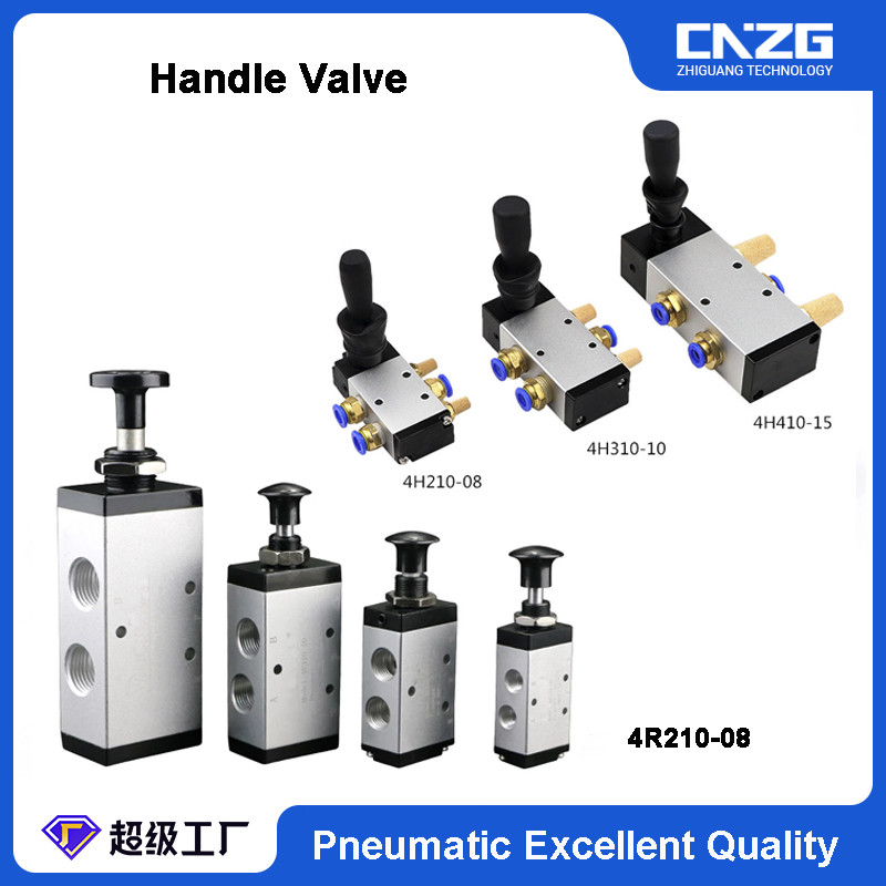 5 Way 2 Position Hand Lever Operated Valve Pneumatic Air Solenoid ...