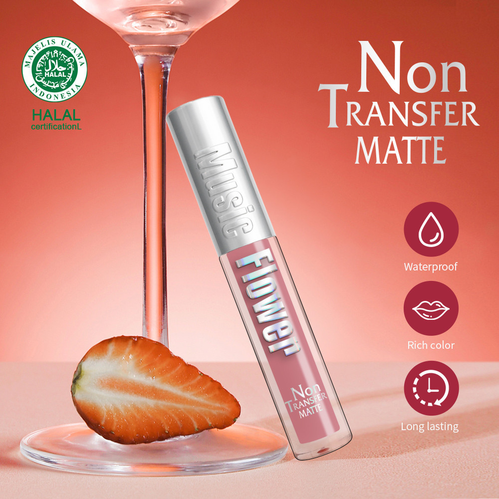 Music Flower Matte Lip Gloss Lip Tint Long Lasting Waterproof ...