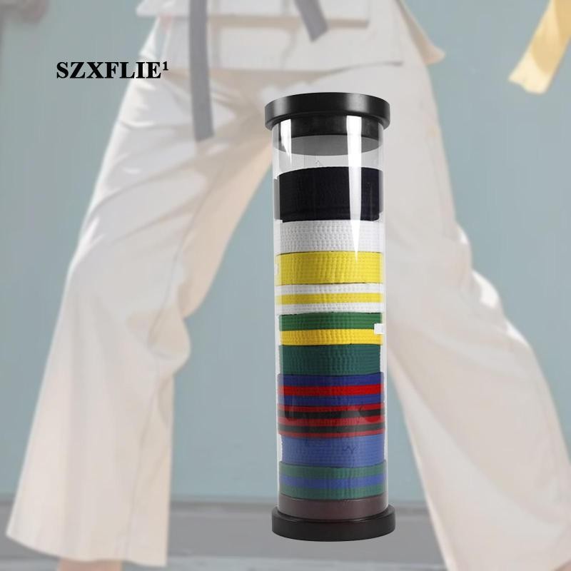 [Szxflie1] Karate Belt Display Rack Supplies Cylinder Belt Display ...