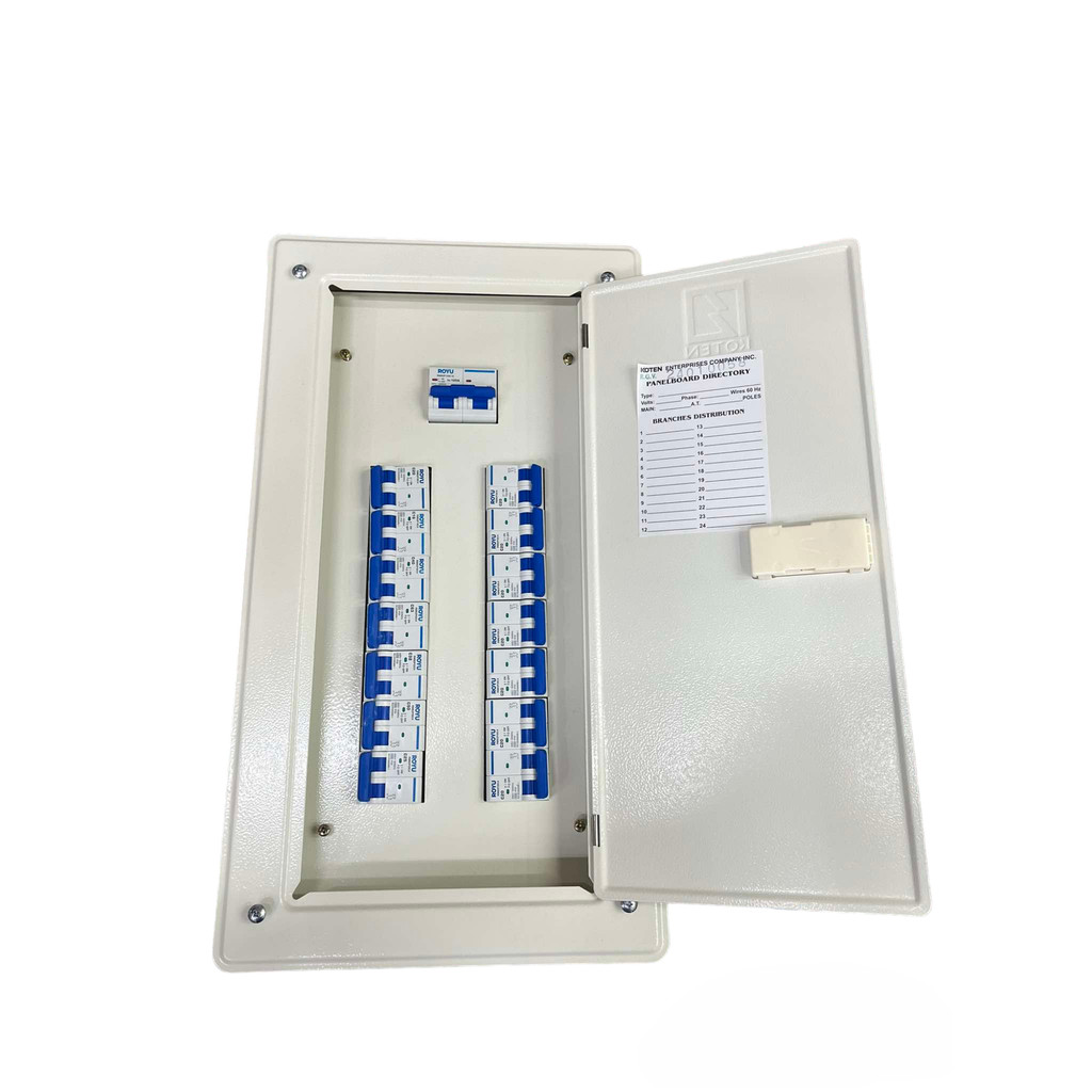 Koten Panel Board Royu125A 2Pole Main MCB Breaker w/ 14Branches 2Pole Branches For MCB Breakers ...