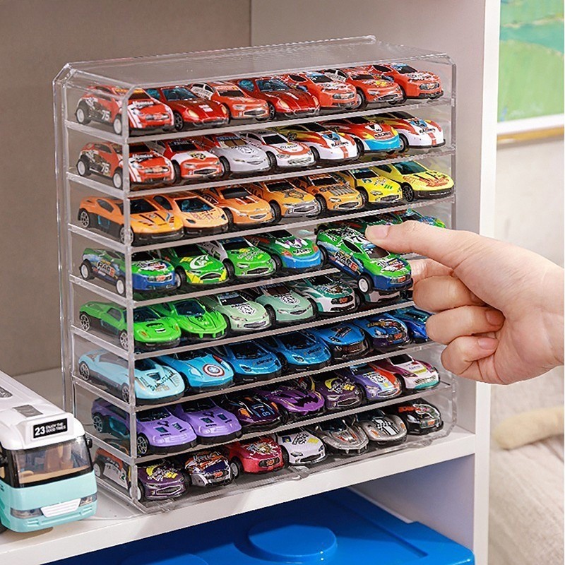 1:64 Scale Car Display Rack Acrylic Display Box Transparent Car Model ...