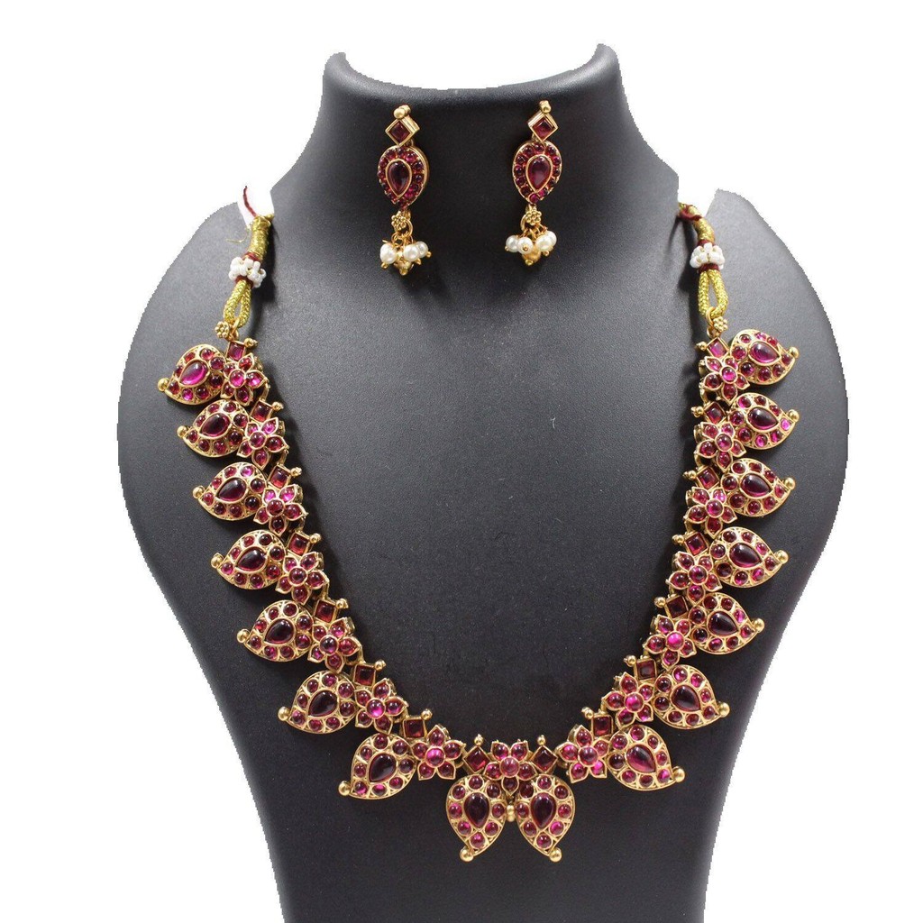 Premium Matte Gold Mango Design Indian Choker Set Indian Choker Set ...