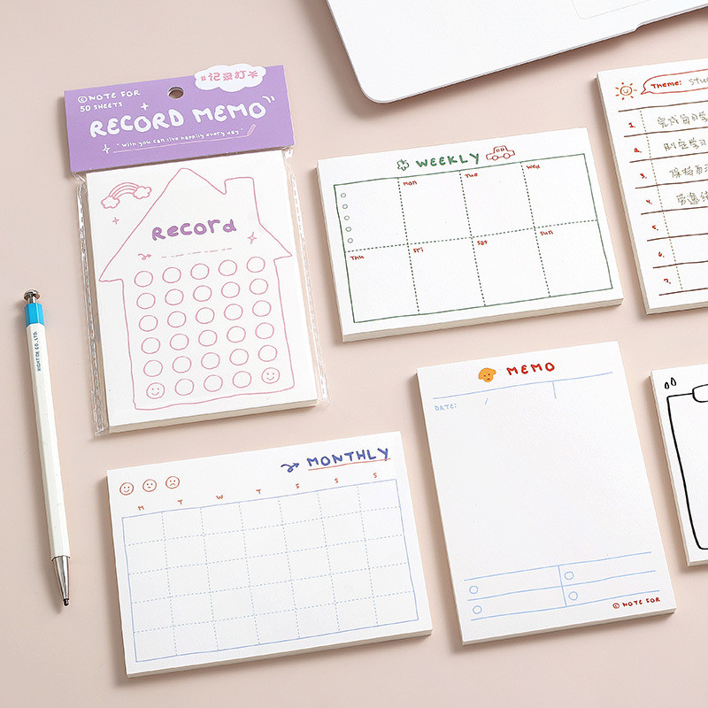 Cdaily| 50 Sheets Into Plan Notes Study Plan Message Office Notes ...