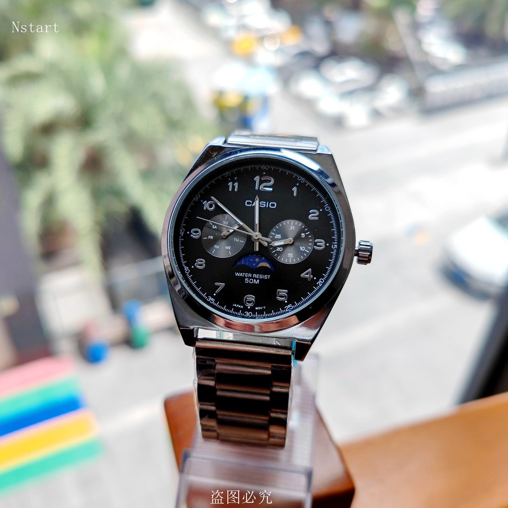 NEW！MTP-M300D-1A Chronograph Stainless Steel Strap Watch For Men | Shopee Philippines