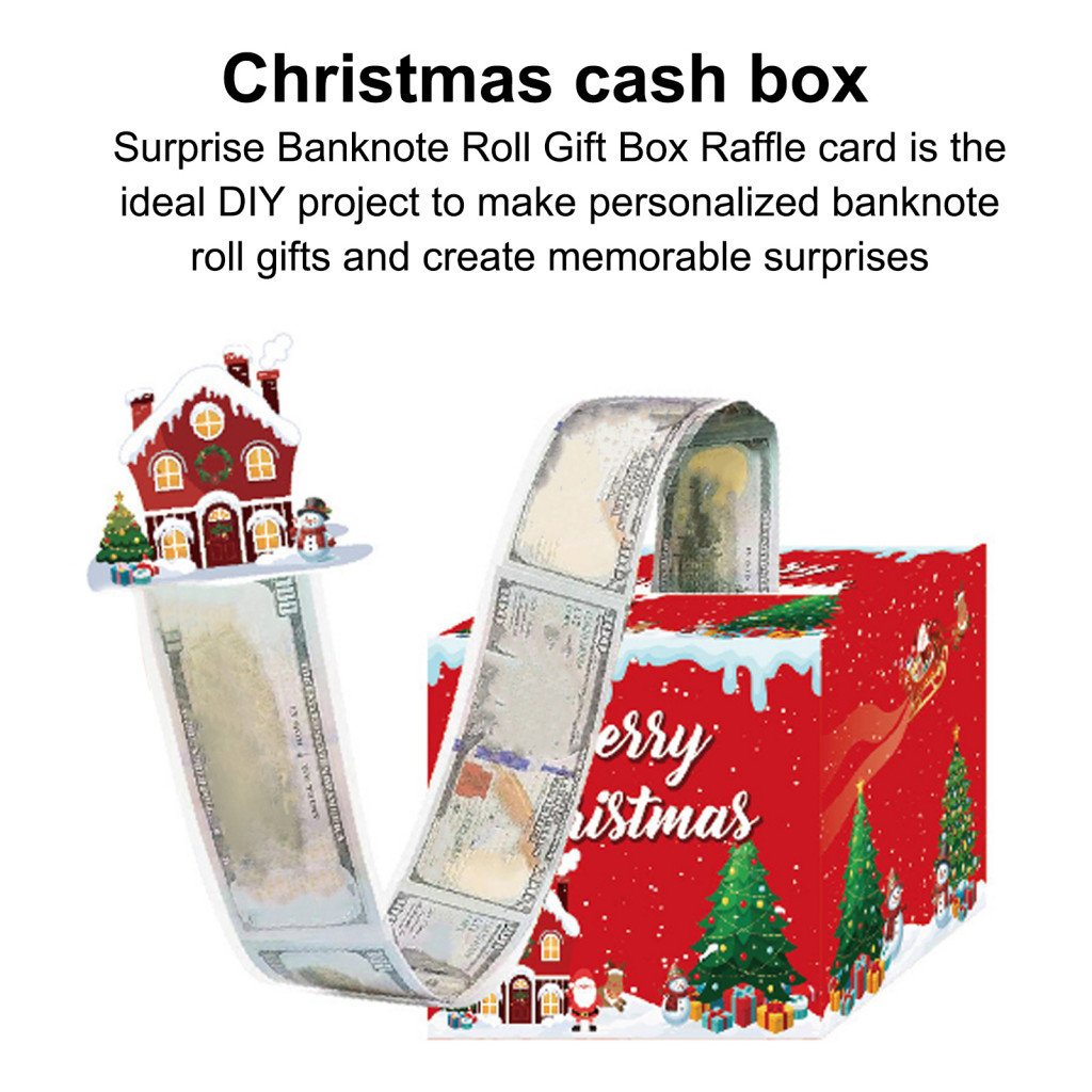 canaan| Cash Pull Box Money Pull Box Kit Christmas Money Box with Santa ...