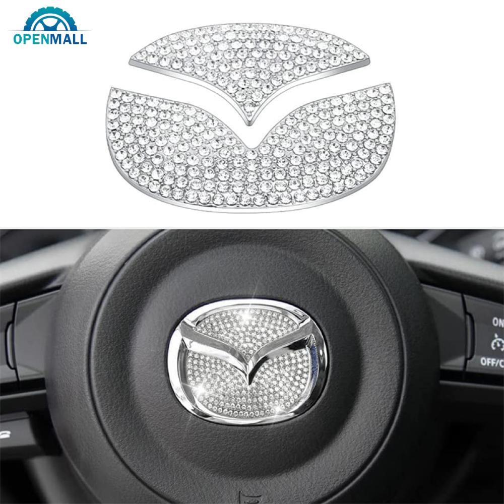 OPENMALL Auto Styling Accessories Car Steering Wheel Logo Diamond ...