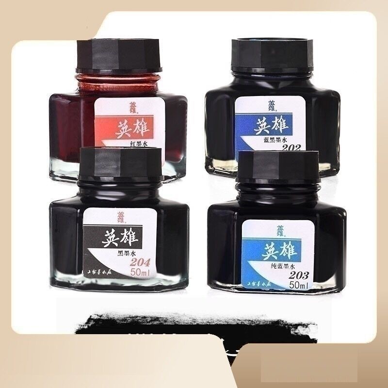 One Bottle 50ml Hero 201 202 203 204 Pen Ink Fountain Pen Ink Pigment ...