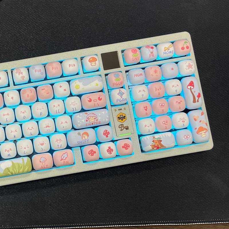 Keycaps Set Mushroom MOG Profile PBT Keycap For Cross Axis Mechanical ...