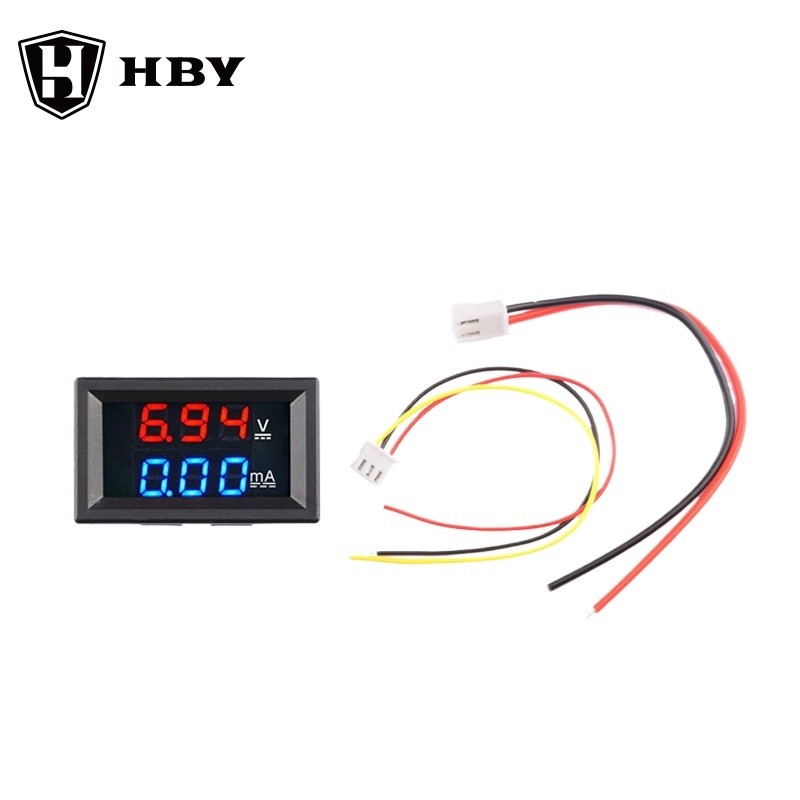 DC 0-100V 10A Digital Voltmeter Ammeter Dual Display Voltage Detector ...