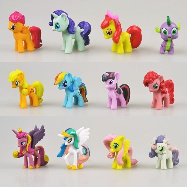 My Little Pony Figures 12pcs/Set My Little Pony Toy Desktop Decoration ...