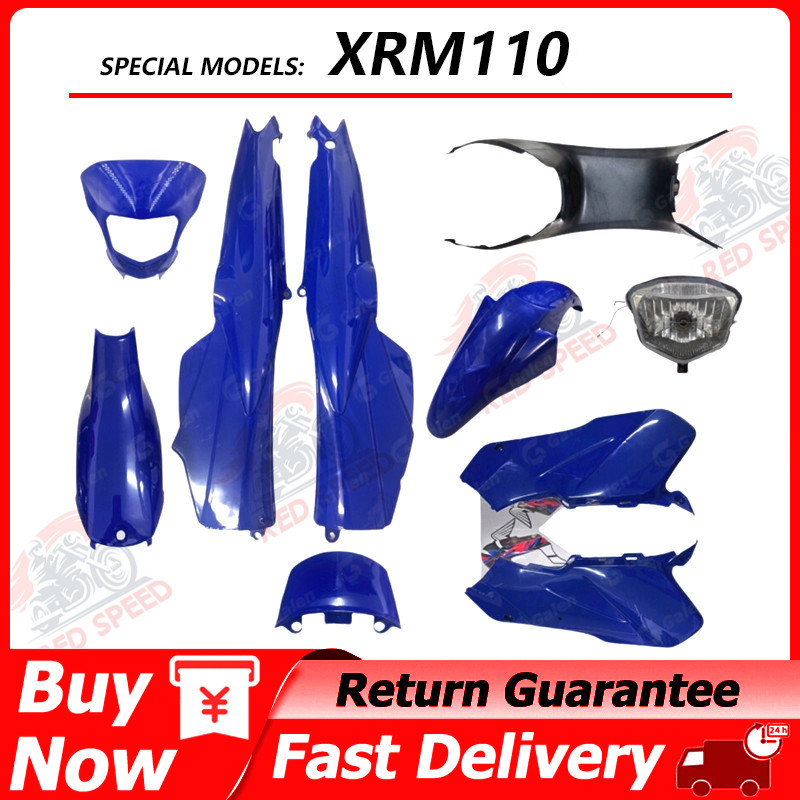 MOTORCYCLE ACCESSORIES XRM 110 BLUE FULL SET COVER HONDA XRM110 XRM125 ...