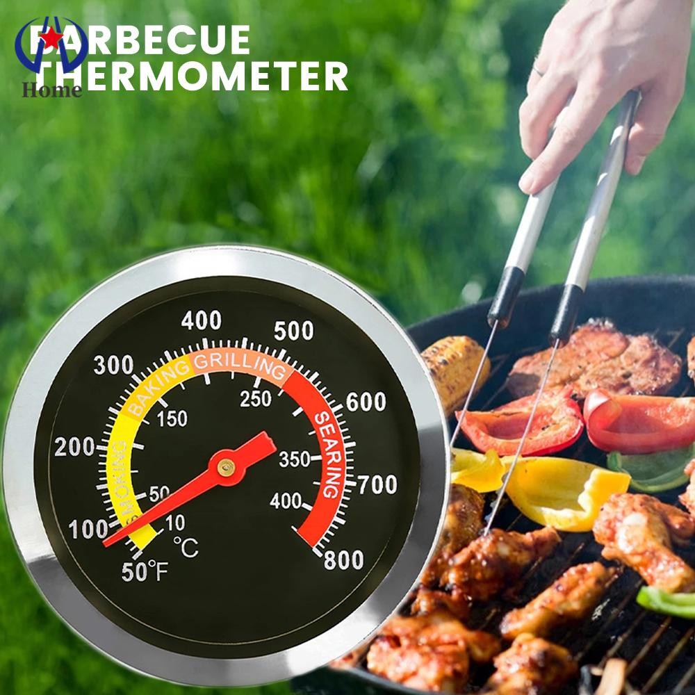 Barbecue BBQ Grill Thermometer 2.36'' Dial Charcoal Grill Pit Smoker ...
