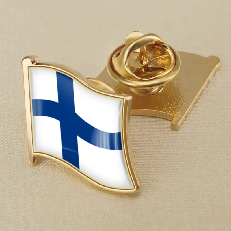 Finland Flag Pin Emblem High-end Brooch Badge Lapel Pins | Shopee ...