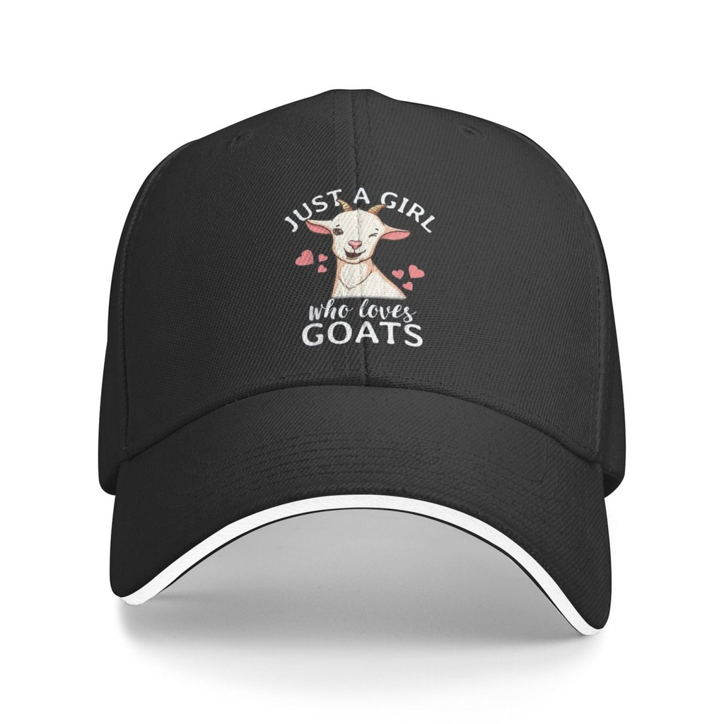Hip Hop Designs Baseball Cap Just A Who Loves Goats Cute Lovely Goats ...