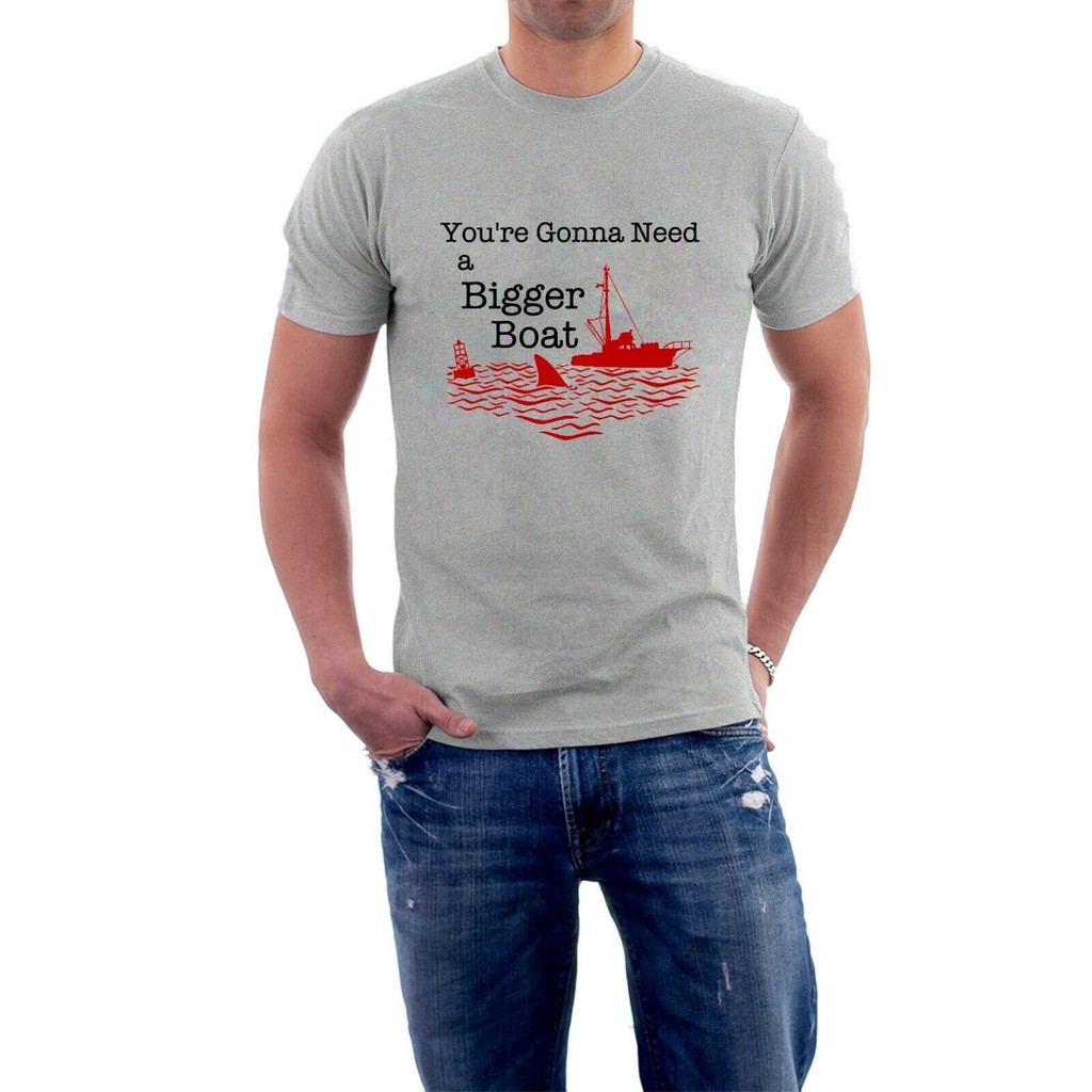 Jaws T-Shirt You'Re Gonna Need A Bigger Boat Shark Tee Movie Tribute ...