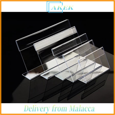 Transparent Acrylic L-shaped Stand Price Tag Label Table Card Price Tag ...
