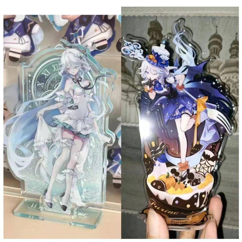 2 Styles Game Genshin Impact Desk Plate Models Halloween Focalors ...