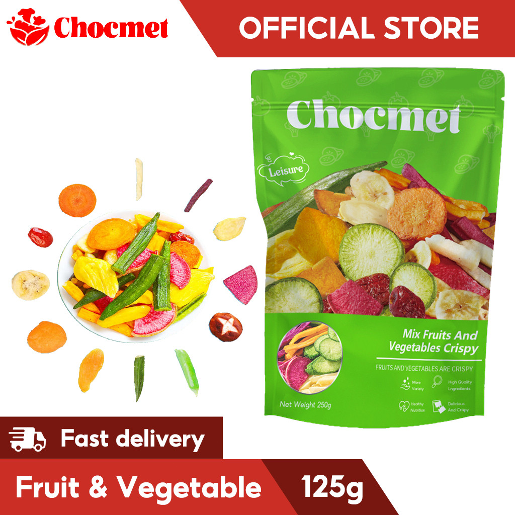 CHOCMET 12 in 1 Dried Fruits and Vegetables 125g Healthy andLlow in Fat ...