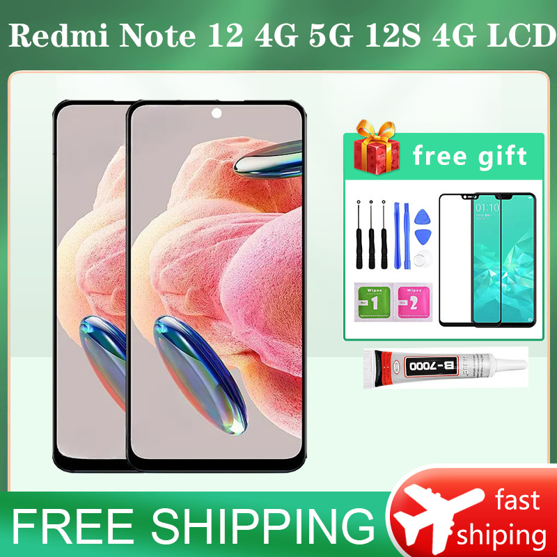 OLED Redmi Note 12 4G 5G Note 12S 4G LCD Display Touch Screen With ...