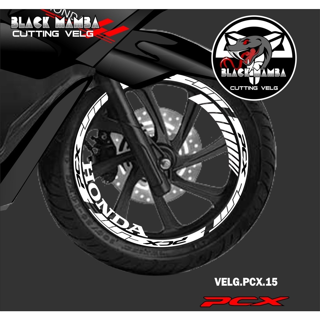 Cutting STICKER Rims HONDA PCX - STICKER LIS LIST Variation Of Tires ...